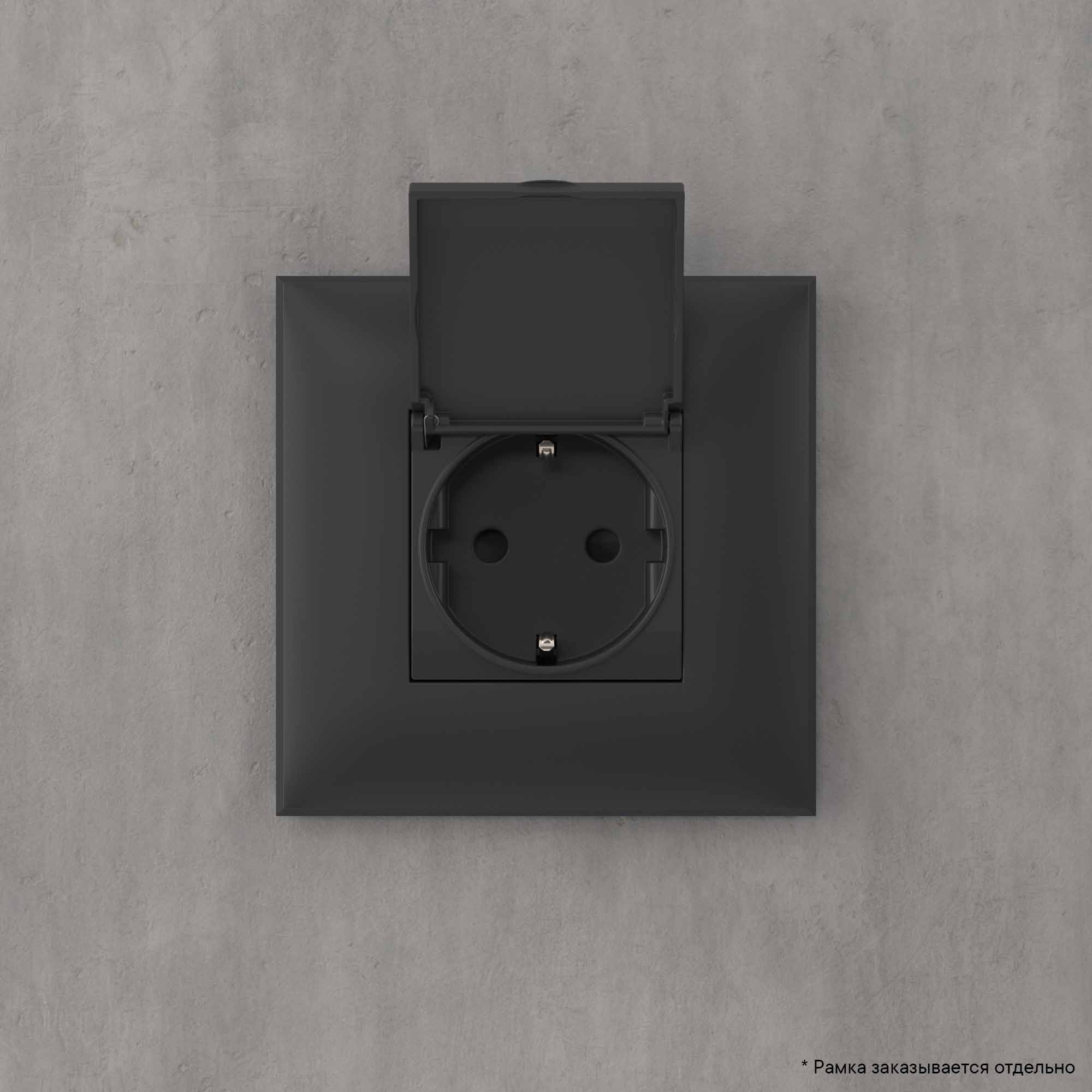Розетка с крышкой в стену, 2P+E, с з/ш, Avanti, черный матовый ДКС|DKC: подробные характеристики ...