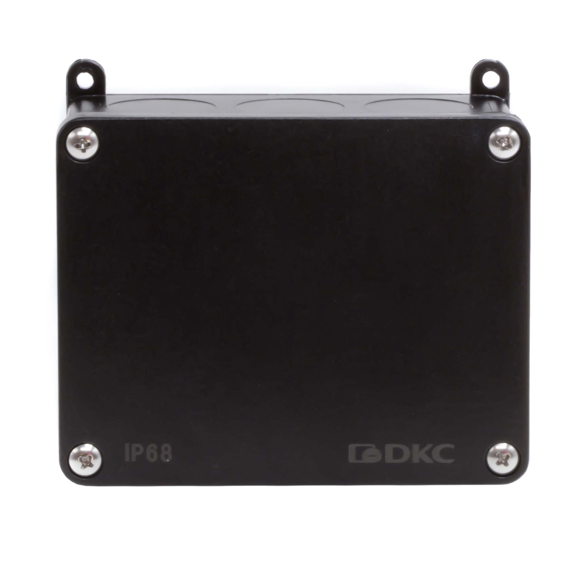 Коробка индустриальная 120х95х52 мм, IP68 с гладкими стенками, черная ...