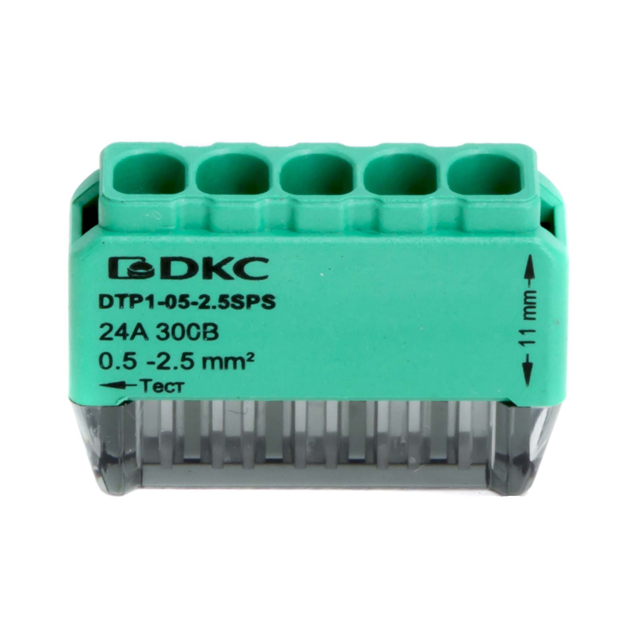 Клеммная колодка на 5 проводника до 2,5 кв. мм. на токи до 24А ДКС|DKC: подробные характеристики ...