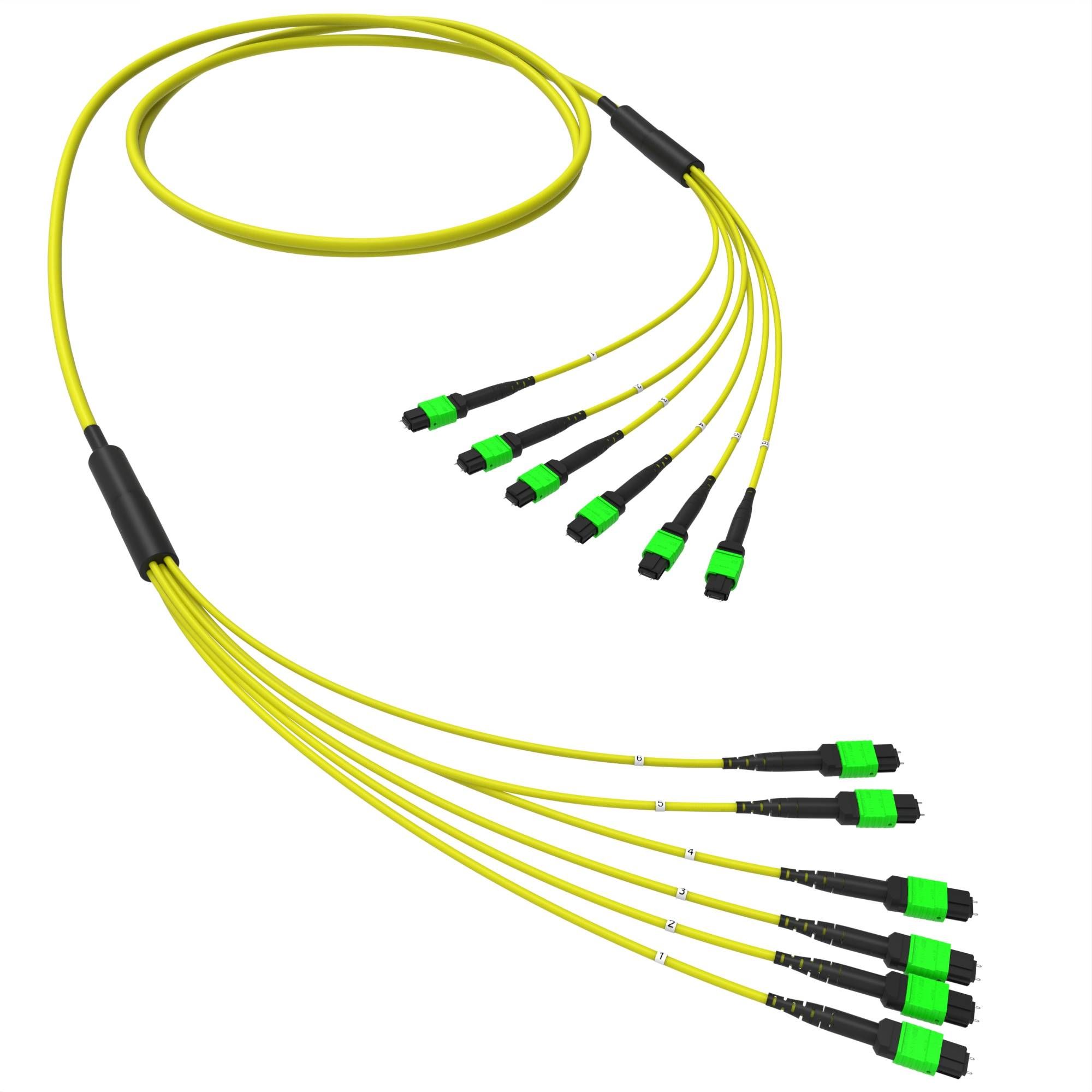 Оптическая магистральная сборка 72 ОВ 9/125 OS2, 6xMTP(12)m/6xMTP(12)m ...