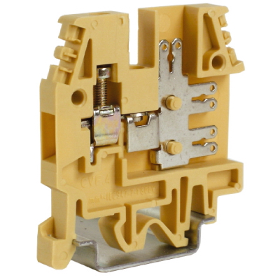 CVF.4, проходной зажим 2,5 кв.мм бежевый с втычным контактом ДКС|DKC ...