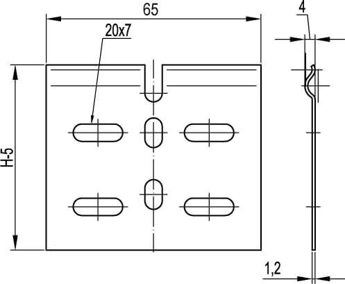 Регулируемый горизонтальный соединитель внутренний, H50 ДКС|DKC ...
