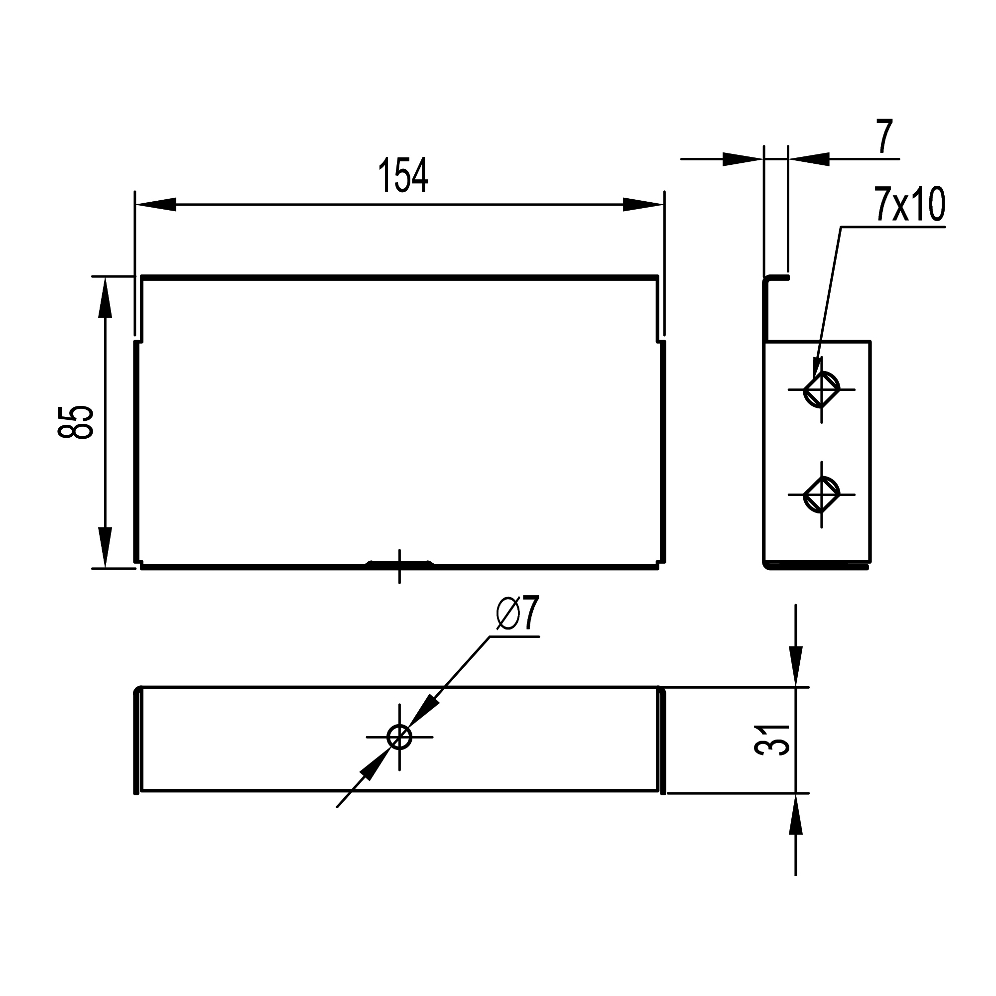 Заглушка TC 150x80, горячеоцинкованная ДКС|DKC: подробные ...