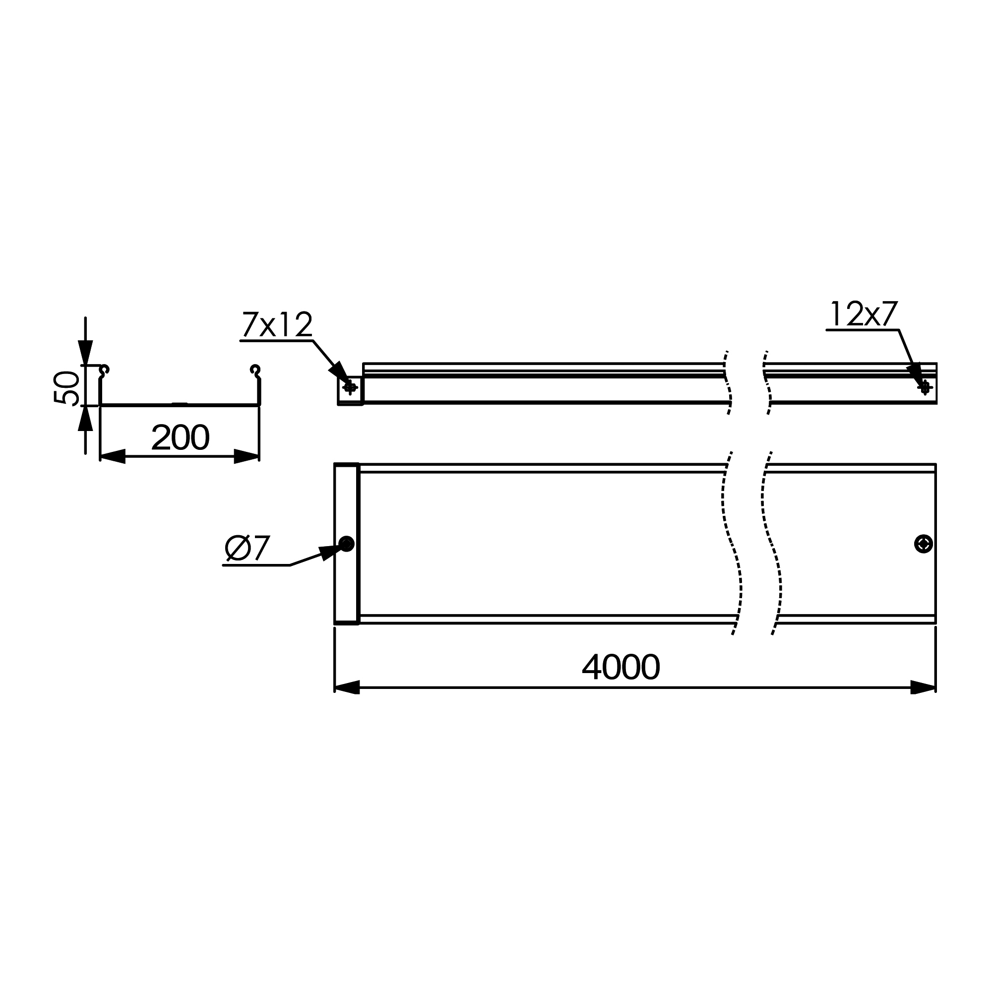 Лоток 50x200х4000, 1,2 мм, горячеоцинкованный ДКС|DKC: подробные характеристики, аксессуары к ...