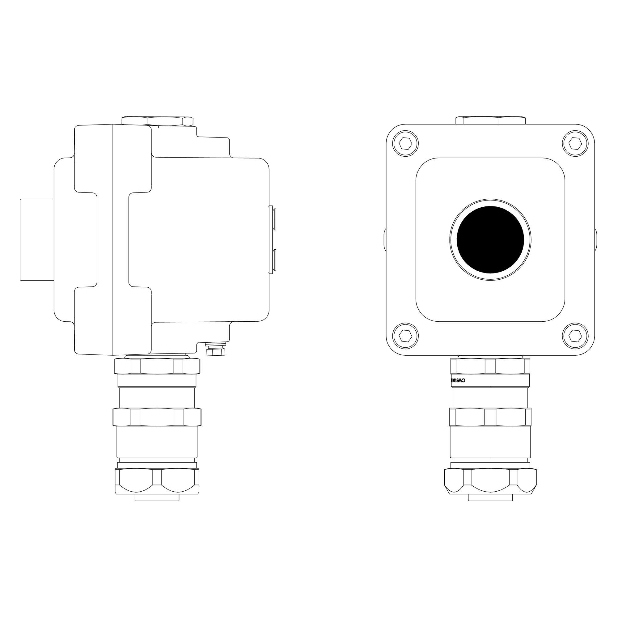 Взрывонепроницаемый пост управления из алюминия LCSD-01-B-MB-P1B(11)x1 ...