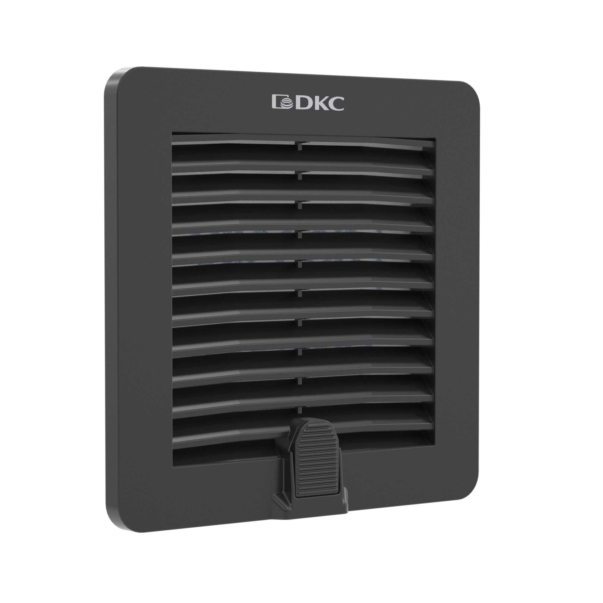 Вентиляционная решетка с фильтром RF 112x112 мм, IP54, RAL9005 ДКС|DKC ...