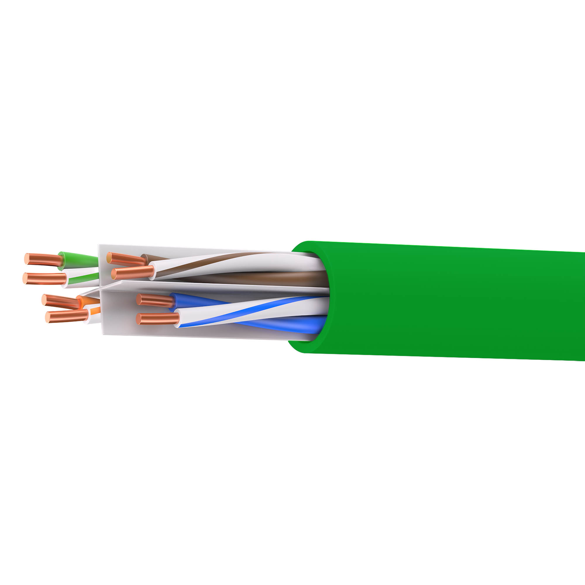 Кабель витая пара кат. 6 неэкранированный U/UTP, 4 пары, нг(А)-HF, цвет ...